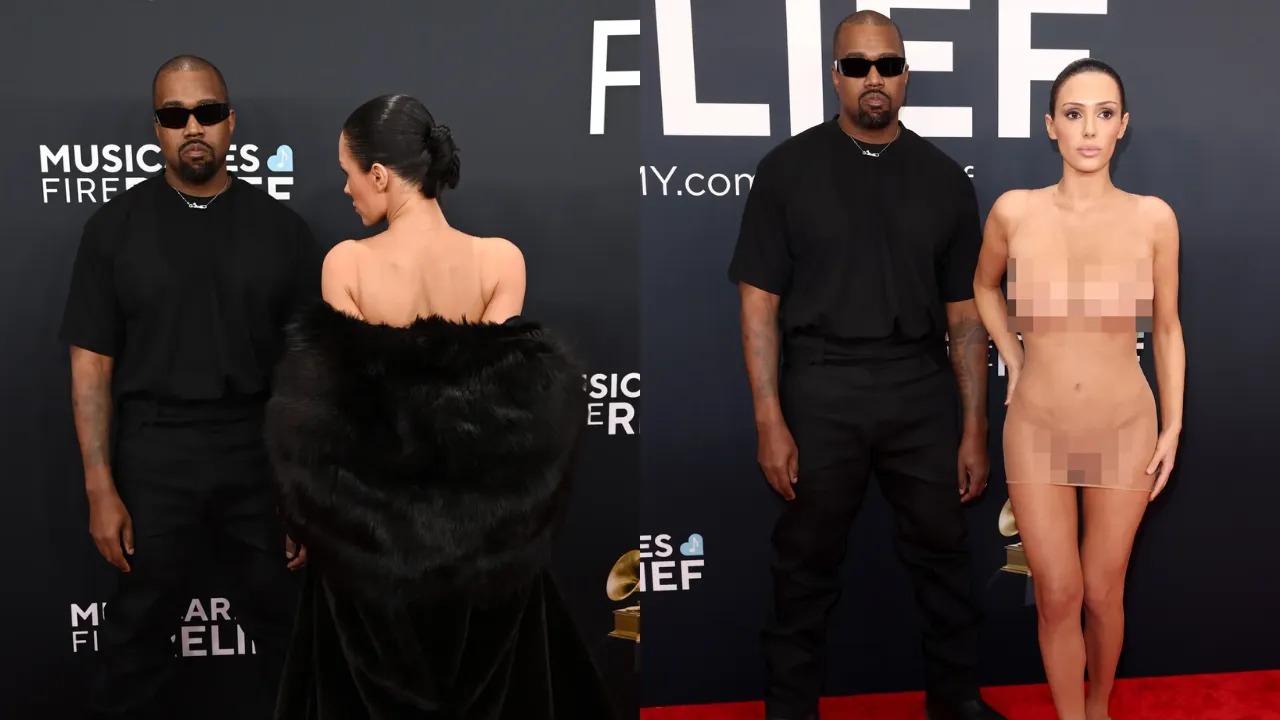 Kanye West's Wife Bianca Censori Shocks In Nude Grammys Outfit